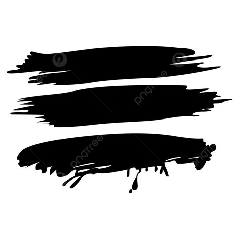 브러시 스트로크 벡터 잉크 브러시 스트로크 브러시 블랙 브러시 스트로크 실루엣 추상 브러시 Png 일러스트 및 벡터 에