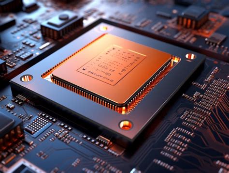 Premium Photo A Microchip On A Circuit Board Generative Ai