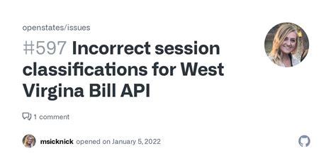 incorrect session classifications for west virgina bill api · issue 597 · openstates issues