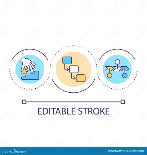 Build Consistent Plan Loop Concept Icon Stock Vector Illustration Of Business Linear 255862349