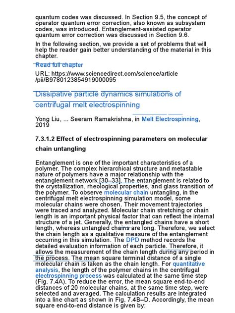 Dissipative Particle Dynamics Simulations Of Centrifugal Melt