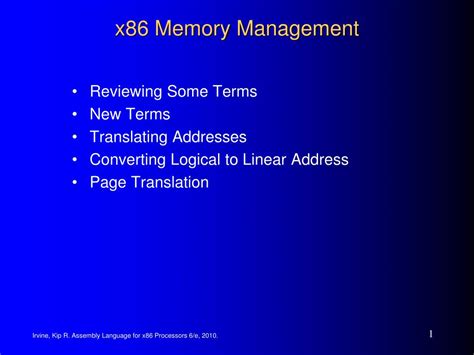 Ppt X86 Memory Management Powerpoint Presentation Free Download Id