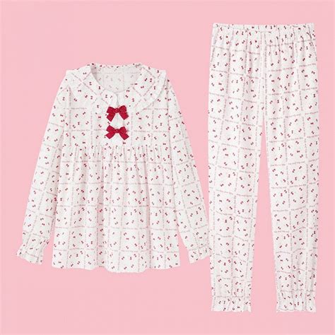 White Hello Kitty Allover Print Pajama Set