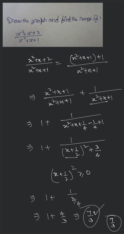 Draw The Graph And Find The Range Of X2 X 1x2 X 2 Filo