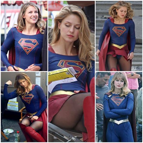 Mel On Set Each Season Of Supergirl Rmelissabenoist