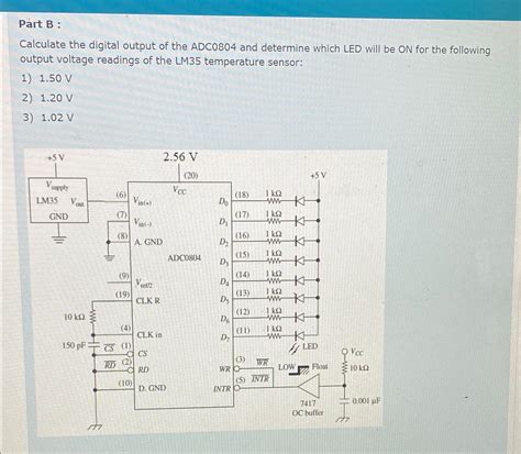Part B Calculate The Digital Output Of The Adc0804