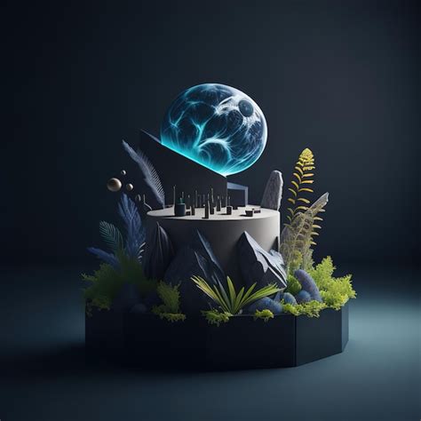 Premium Photo A Small Object With A Blue Sphere On Top Of It Premium Photo A Small Object With A Blue Sphere On Top Of It