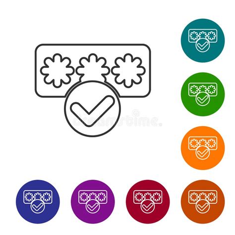 Black Line Password Protection And Safety Access Icon Isolated On White Background Security