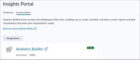 About Analytics Builder Brightspace