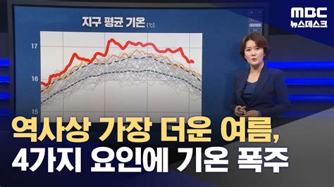 역사상 가장 더운 여름 4가지 요인에 기온 폭주 20230905뉴스데스크mbc Youtube