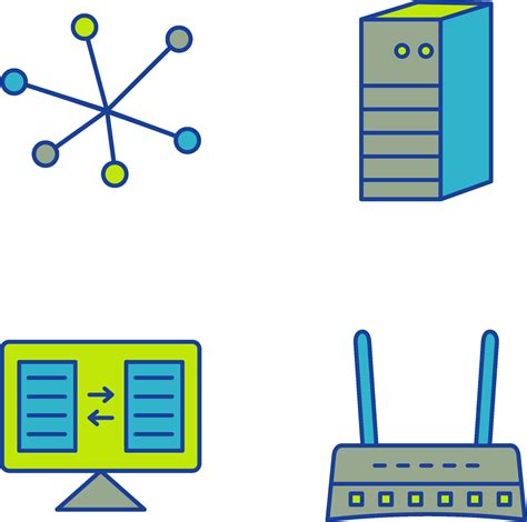 Internet And Server Network Icon Vector Art At Vecteezy