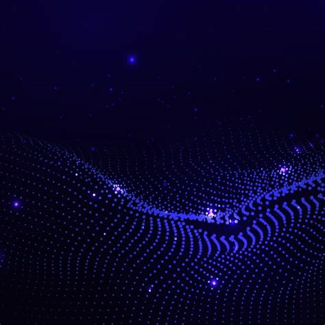 Premium Photo Abstract Waving Particle Technology Background