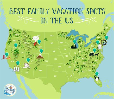 Us Map East Coast Vacation Destinations