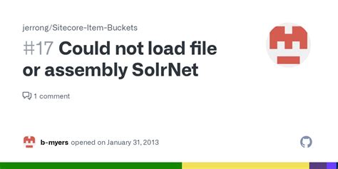 could not load file or assembly solrnet · issue 17 · jerrong sitecore item buckets · github