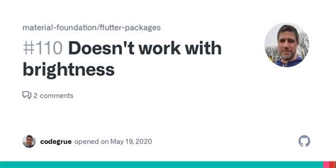 Doesnt Work With Brightness · Issue 110 · Material Foundationflutter Packages · Github