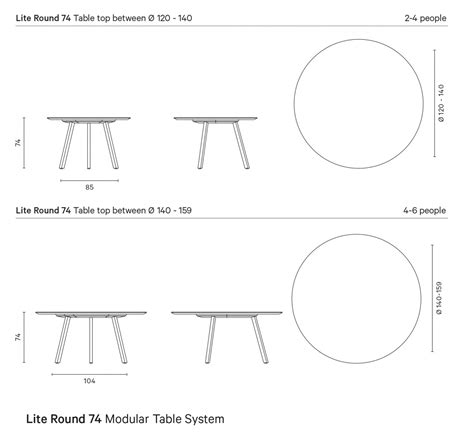 Lite Round Modular Table System De Vorm