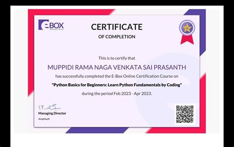 prasanth muppidi on linkedin hello connection here is my successfully completed the e box online…