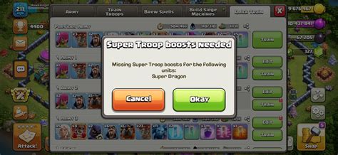 Cant Trainboost Superdrags Rclashofclans