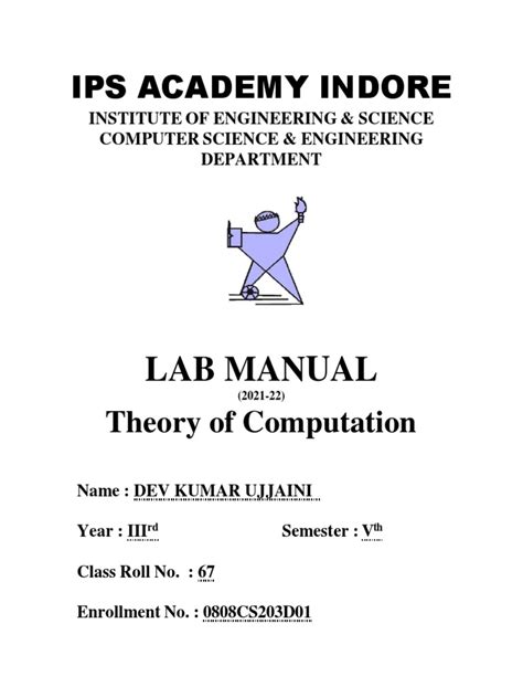 Toc Lab Manual Pdf Engineering Computing