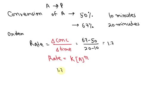 Solved A Homogeneous Reaction A→p Occurs In A Batch Reactor The Conversion Of The Reactant A
