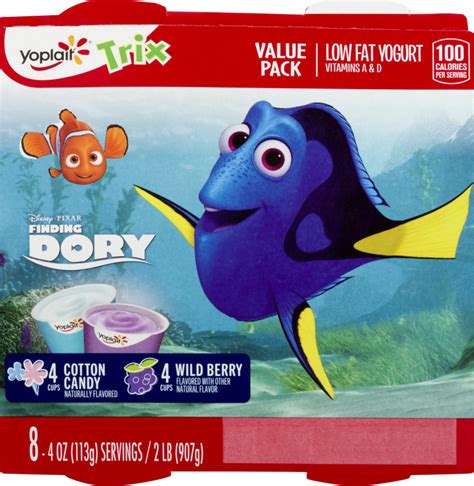 Yoplait Trix Low Fat Yogurt Wild Berry And Cotton Candy 8 Ct Yoplait