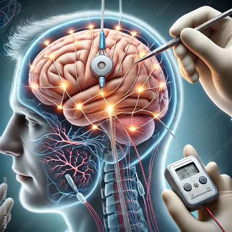 Brain Anatomy Illustrating Deep Brain Stimulation Dbs Therapy For A