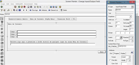Visual Contextmenu Complex Screen Element Abap Desenvolvimento