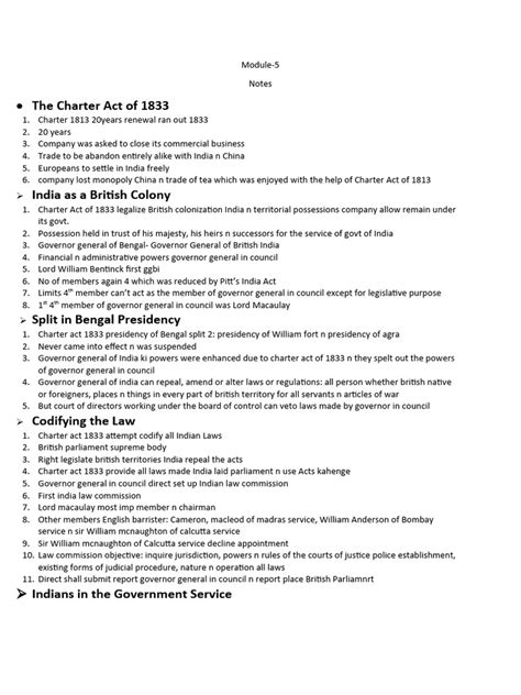 Module 5 Notes Download Free Pdf East India Company British Empire