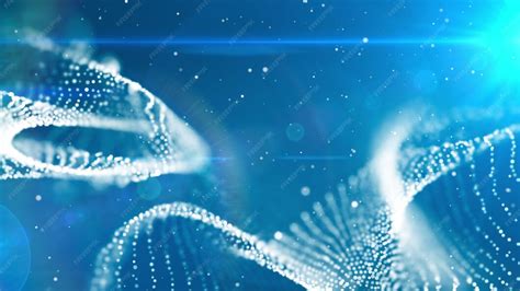 Premium Photo Dof Particles Beautiful Wavy Surface With Fabric Effect 3d Render Computer