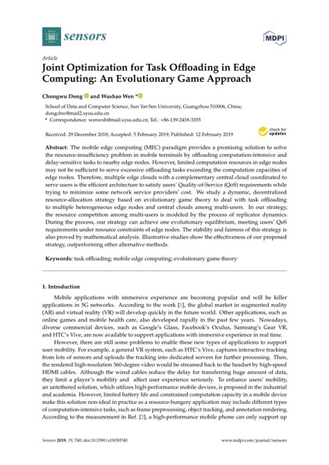 Pdf Joint Optimization For Task Offloading In Edge Computing An