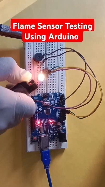 Flame Sensor Testing Using Arduino Arduinoproject Shorts Ytshorts