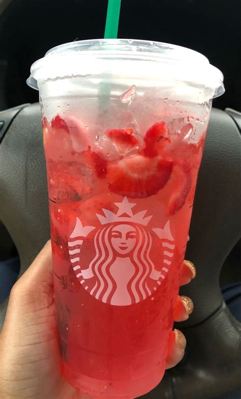 Strawberries And Cream Starbucks Refresher At Zane Humphrey Blog