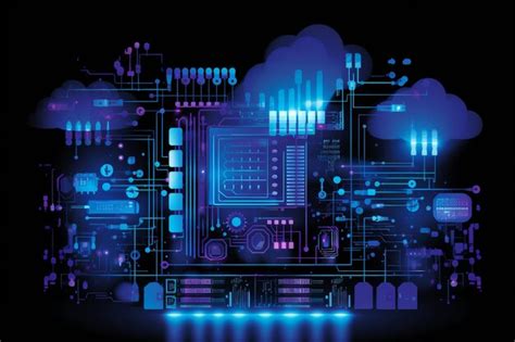 premium photo computer cloud network technology