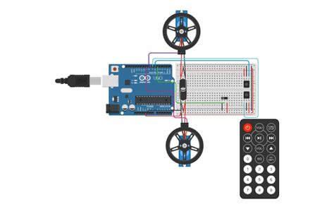 Circuit Design Servo Motor Ir Sensor Tinkercad