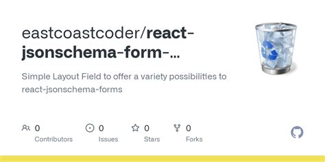 GitHub Eastcoastcoder React Jsonschema Form Extensions Simple Layout