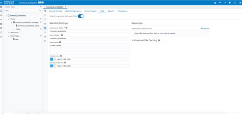 creating a mobile application in vbcs for inventory availability