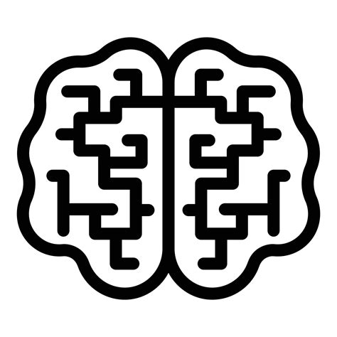 Brain Icon Outline Style 15910778 Vector Art At Vecteezy