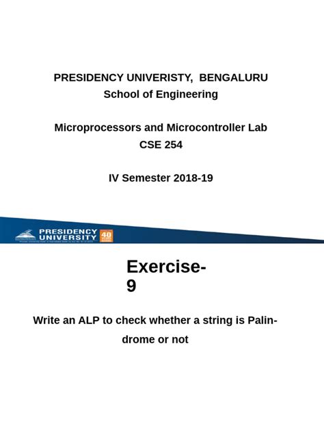 Exercise 9 Palindrome Pdf