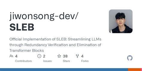 Github Jiwonsong Dev Sleb Official Implementation Of Sleb