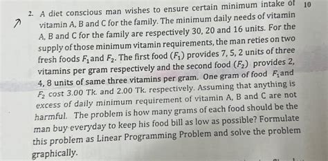 Solved Solve The Linear Programing Problem As Formulation