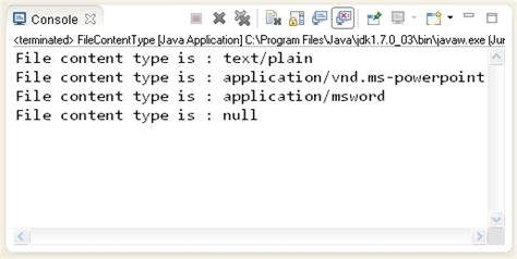 Java 7 New Feature Determining The File Content Type Learn Java By