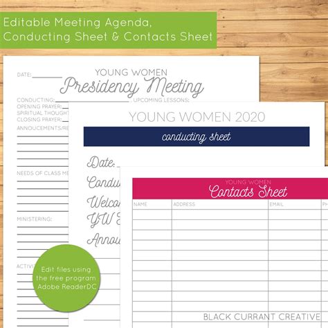 Babe Women S Editable Meeting Agenda Conducting Etsy