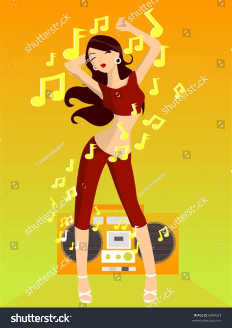 Sexy Girl Dancing Vector Stock Vector Royalty Free 6404371 Shutterstock