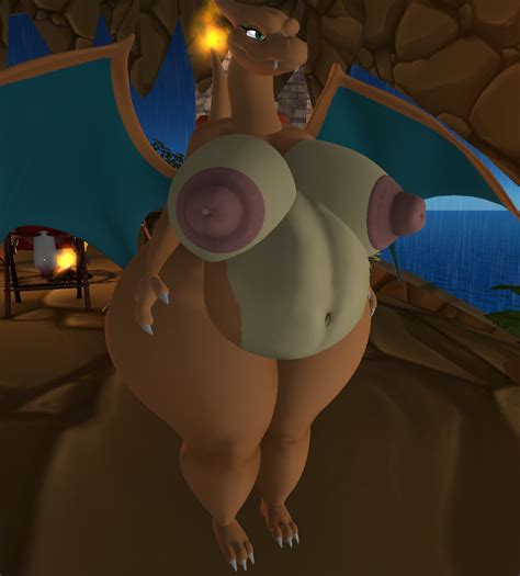 Rule 34 Big Breasts Breasts Charizard Female Ferialexonar Pokémon