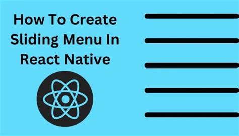 How To Create Sliding Menu In React Native