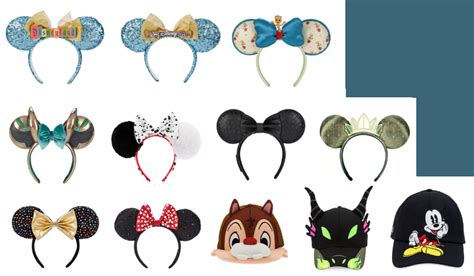 Several New Mouse Ear Headbands And Ball Caps Are Available On The