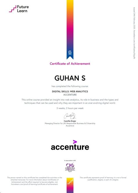 Webanalytics Digitalskills Futurelearn Accenture Learning Datadriven Guhan S