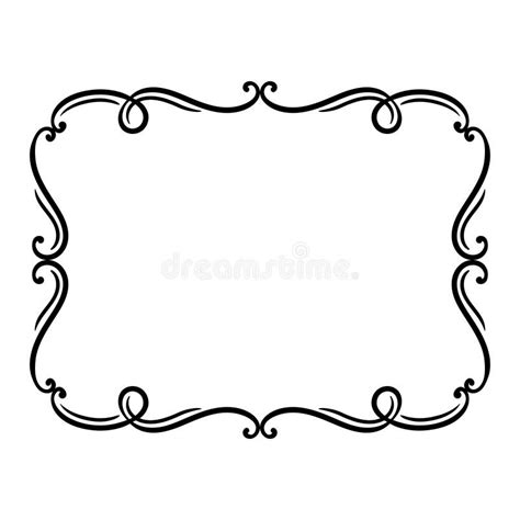 Vignette Curl Element Decorative Calligraphic Divider Or Frame Stock Vector Illustration Of