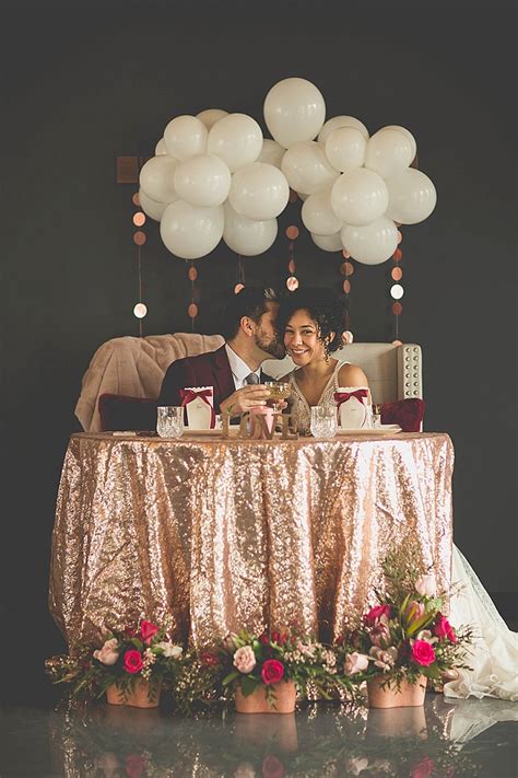 Love Is Brewing Balloons And Sequins Industrial And Romantic Wedding