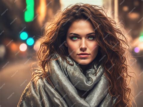 Premium Photo Beautiful Woman With Black Hair And Blue Eyes